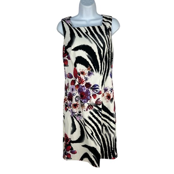 Alyx | Dresses | Alyx Womens Sleeveless Floral Zebra Print Dress Size 4 ...
